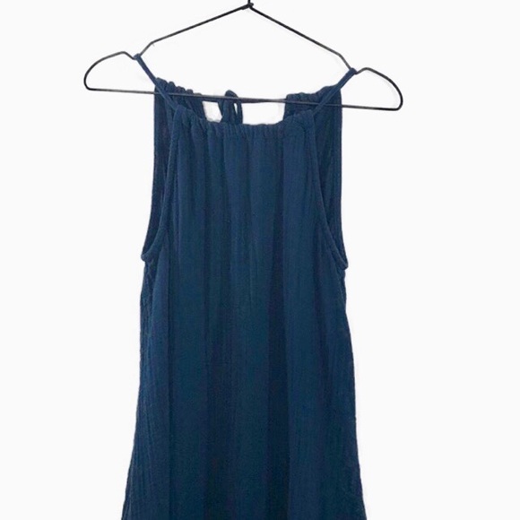 Anthropologie | Dresses | Cloth Stone Gauze Dress Halter Indigo S ...